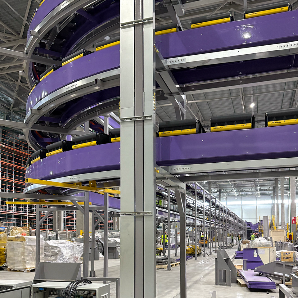 Truelisort Flexible Expandable Cross Belt Parcel Sorter with Conveyor ...