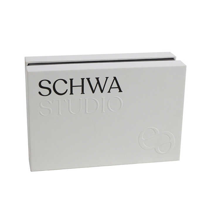 Luxury Rigid Box Cardboard Packaging - Embossed Logo White