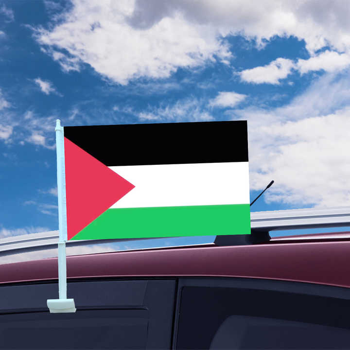 Palestinian Car Flag Palestine National Countries Auto Flag with Window ...