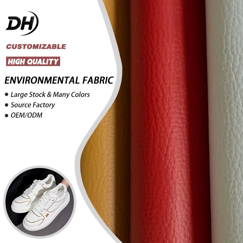Custom 1.35mm Waterproof PU Leather Fabric Microfiber Backing Synthetic ...