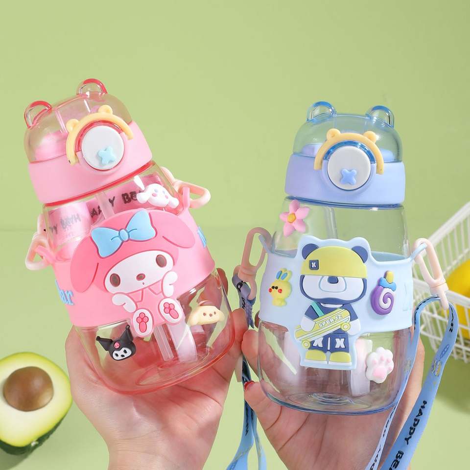 600ml Portable Drinking Cartoon Cute Bear Water Bottle Portable ...