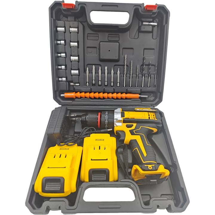 Electric Screwdriver Drill with Li-ion Baterry Cordless Power Drill Kit ...
