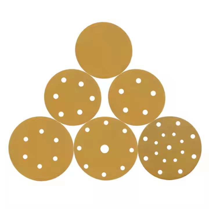 PMS 125mm 5inch Yellow Round Alumina Sandpaper Disk Sanding Disc ...