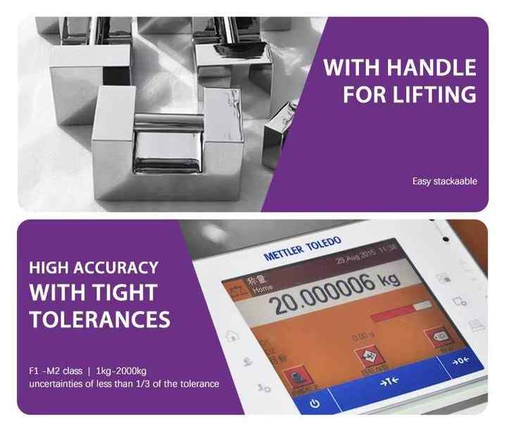 OIML M1 Class 20kg Stainless Steel for Test Weight with Grip Handle for ...