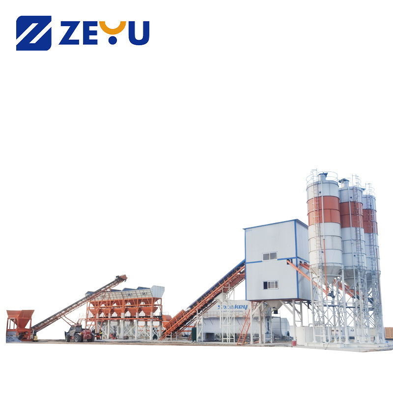 ZEYU Full-Automatic Dry Concrete Batching Plant Production Line HZS25 ...