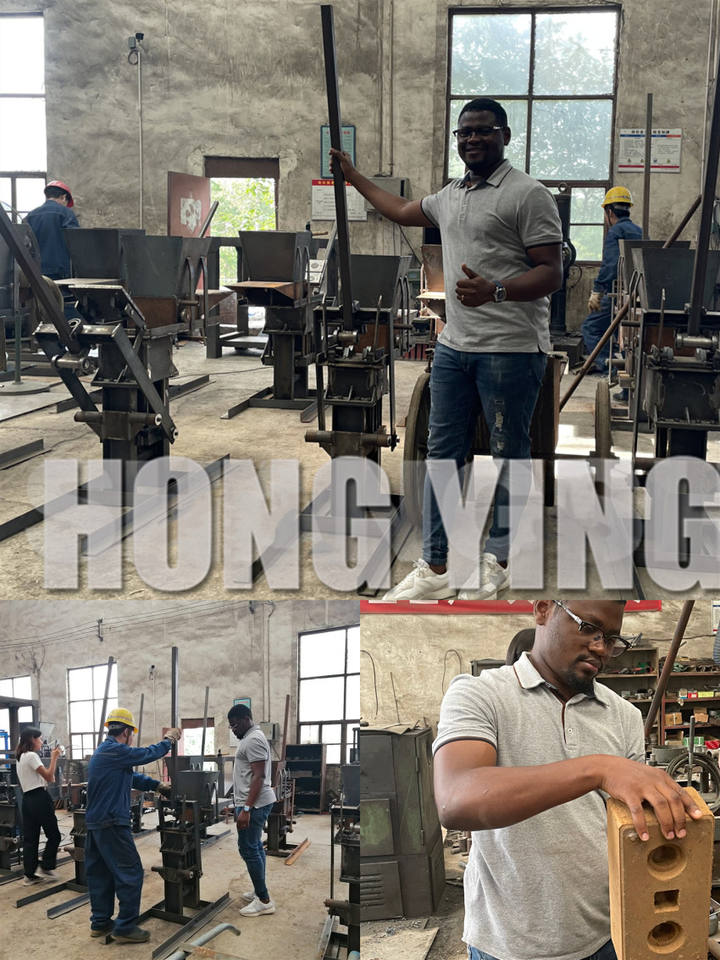 Hand Press JZ-1 Clay Logo Interlocking Brick Making Machine