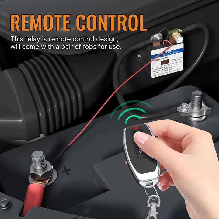 12V 360A Kill Switch Anti-Theft Wireless Remote Control Relay Fobs for ...