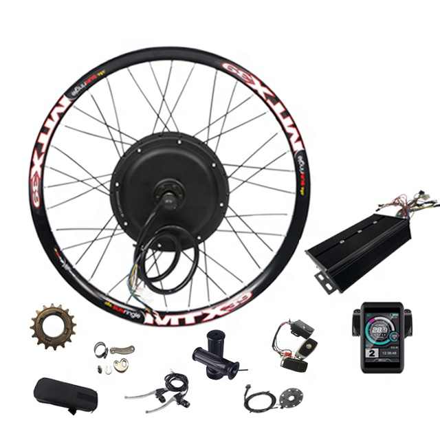 90km/h High Speed 26-29inch 72v 3000w Electric Hub Motor Kits