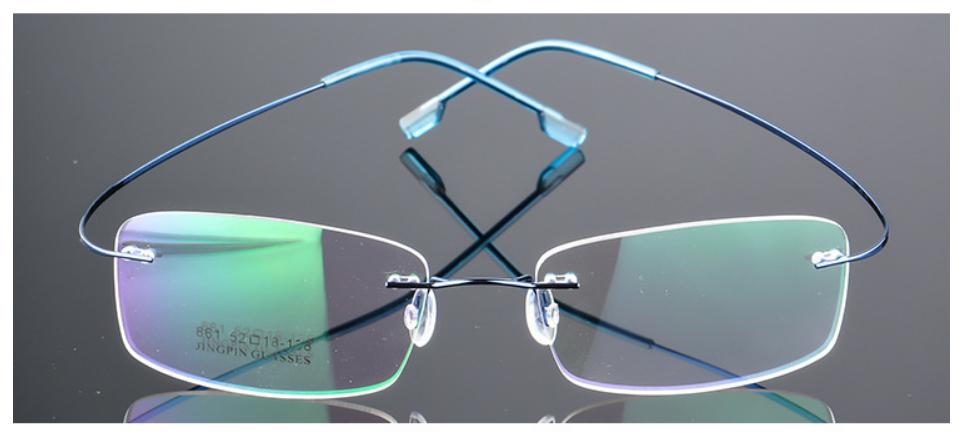 Titan Eyeglass Frames - Lightweight Rimless Design