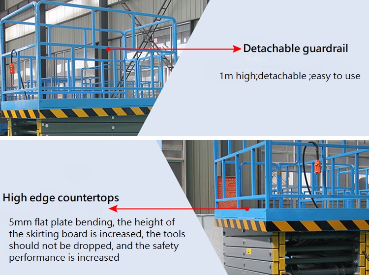 12meters working height self-propelled hydraulic lifting platform with safety and flexibly moving