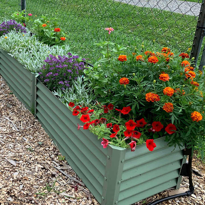 Outdoor Metal Raised Garden Bed Flower Pot Garden Plots| Alibaba.com