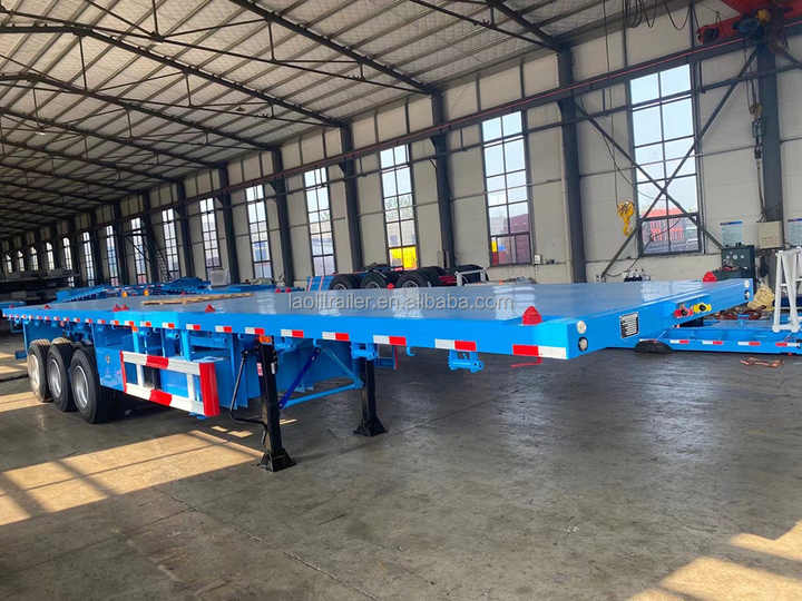 40ft Flatbed Semi-Trailer with 60ton Platform and Pole for ...