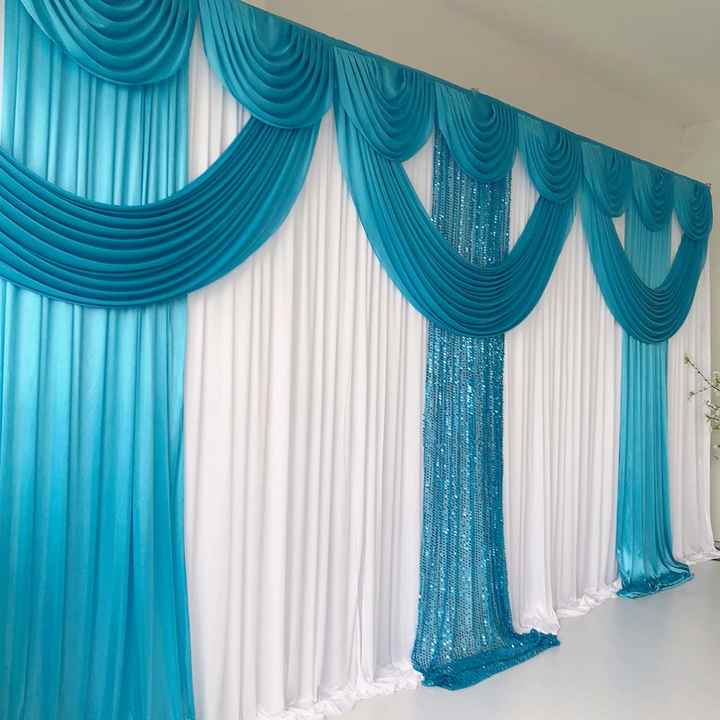 3mx6m Ice Silk Backdrop Panel Swag Wedding Party Decoration