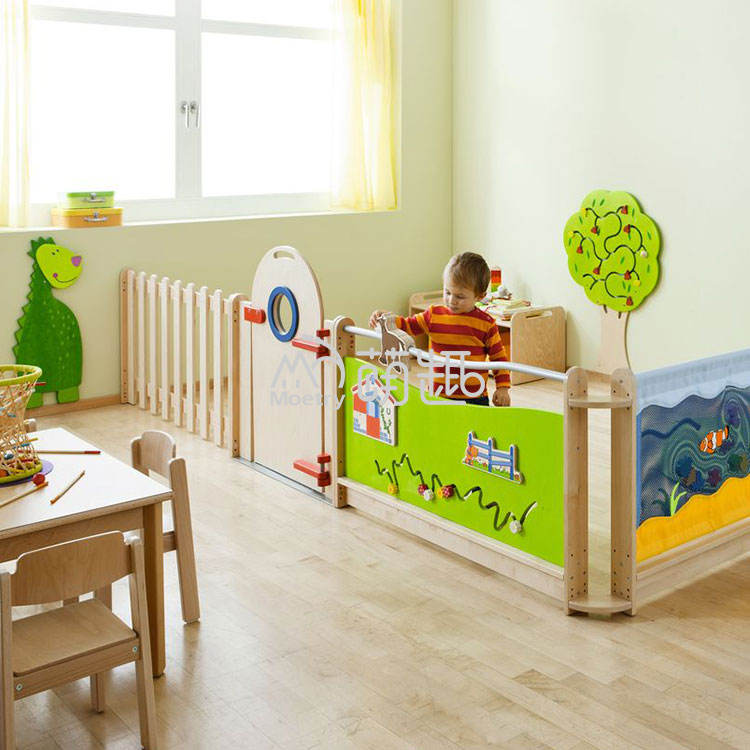 Moetry Modern Wood Classroom Partition for Preschools