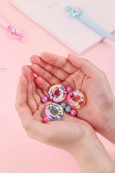Cute Kawaii Cartoon Skewer B - Crystal Donut Gel Ink Pen