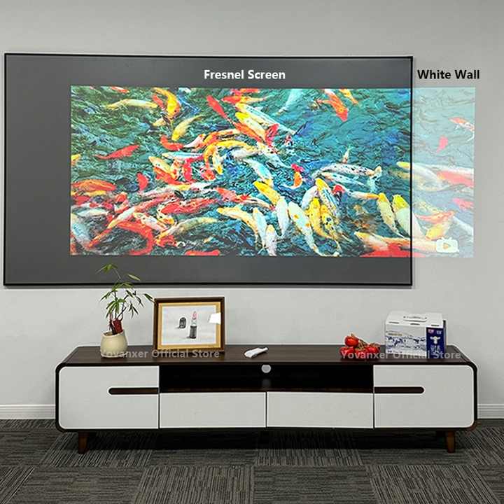 Triple Laser Dedicated Fresnel Pro Long Throw Projector Screen 120"