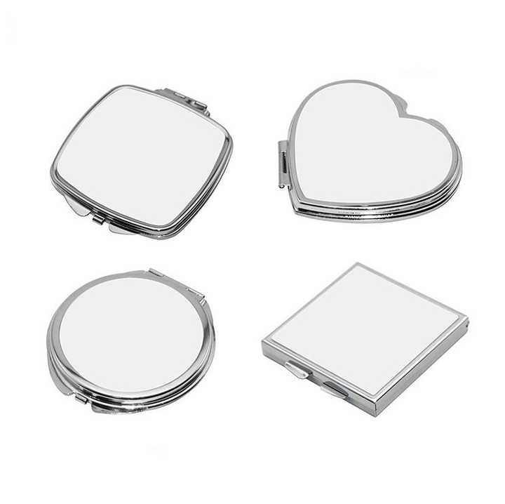 Custom Blank Metal Folding Makeup Compact Mirror Sublimation Printed ...
