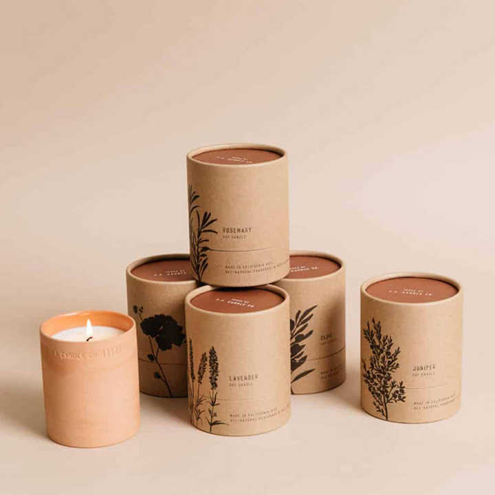 Custom Printed Cardboard Box Candle Jars - Recyclable