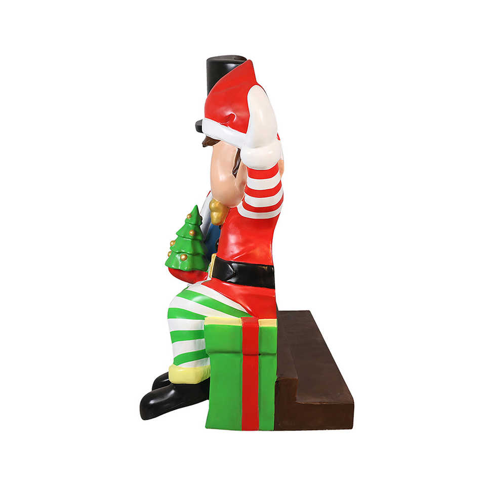 Giant Snowman Christmas Elf Photo Op Statue Fiberglass Christmas ...