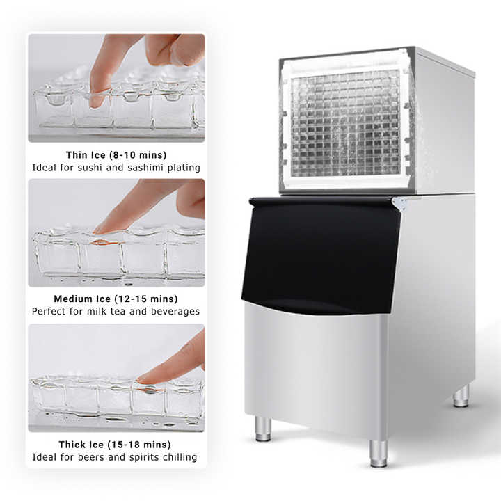 Commercial 200kg 300kg 500kg 1000kg 1ton Ice Cubes Machine Business ...