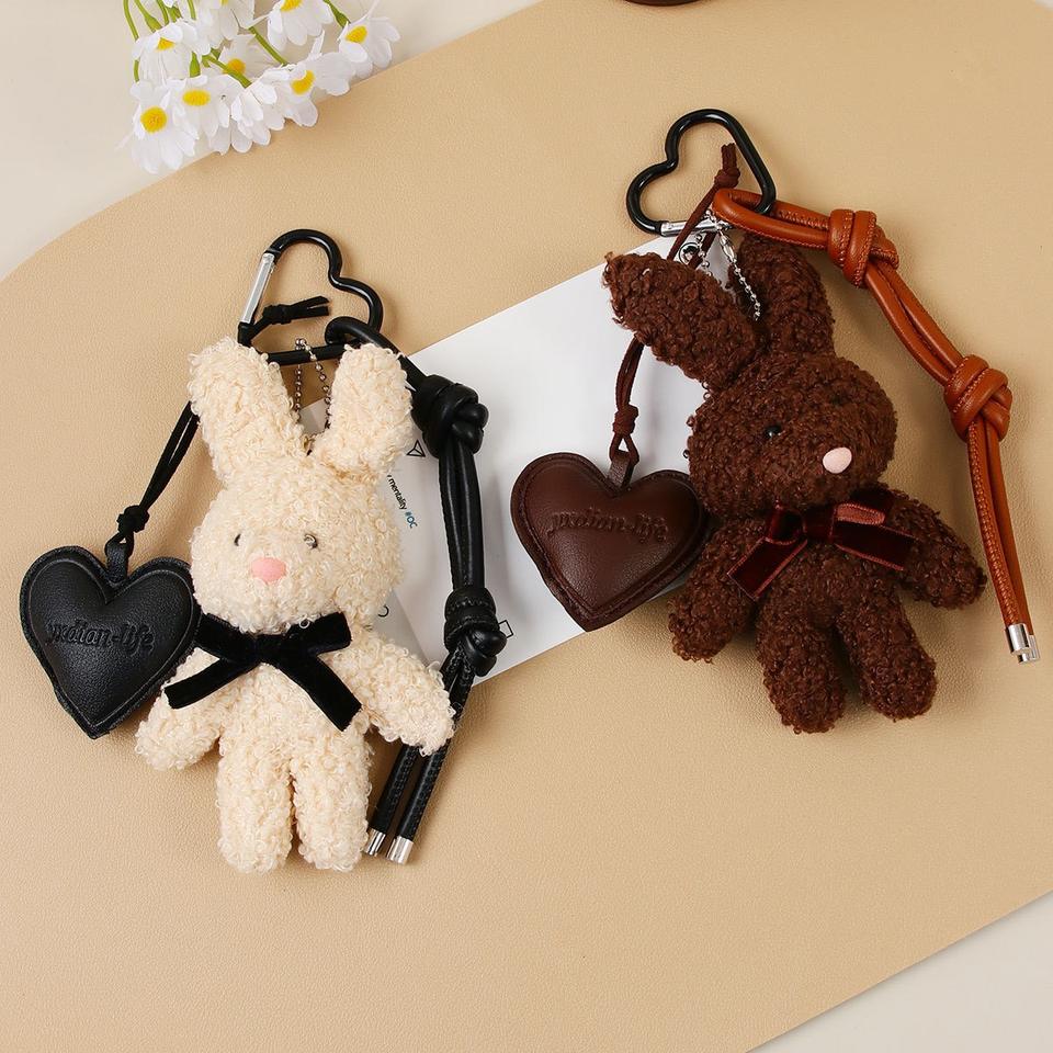 Cute Plush Rabbit Plush Keychain Durable Eco-Friendly Cartoon Doll Gift ...