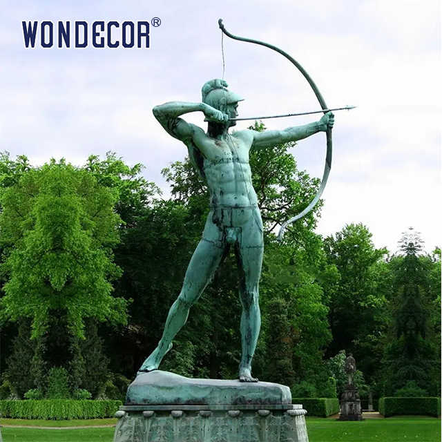 Wondecor Custom Art Deco Bronze Archer Sculpture for Outdoor