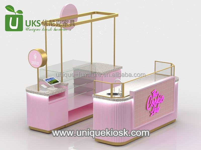Beautiful Pink Fast Food Kiosk Attractive Cupcake Kiosk Delicate Food ...