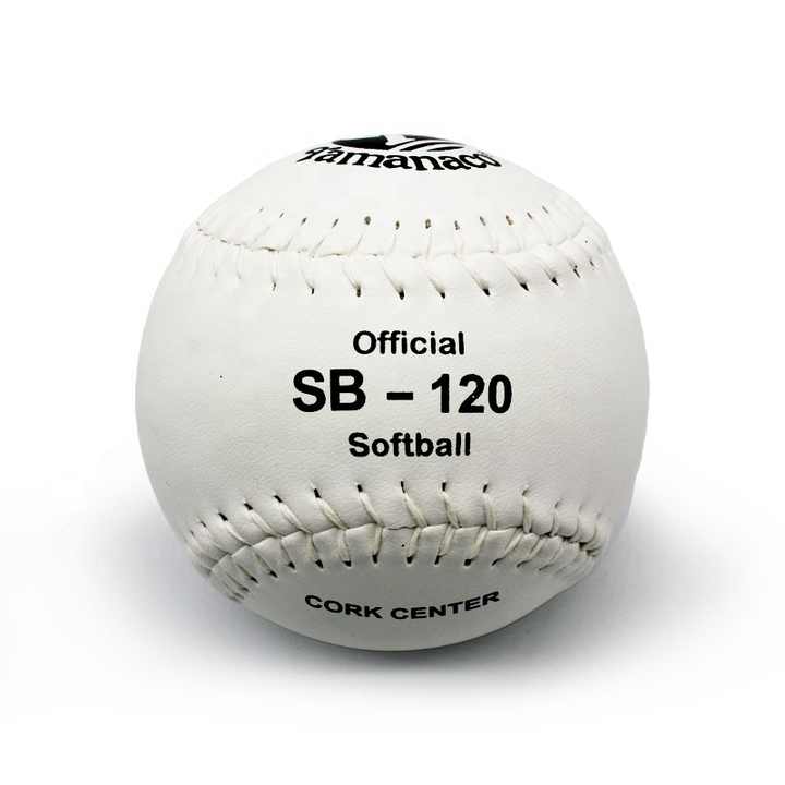 12 Inch White Synthetic PVC Leather Tamanaco SB-120 Softball for Training