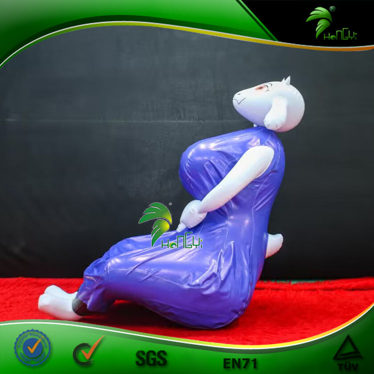 Inflatable Sex Goat Girl PVC Coat - Sitting Position Blow Up Toy for ...