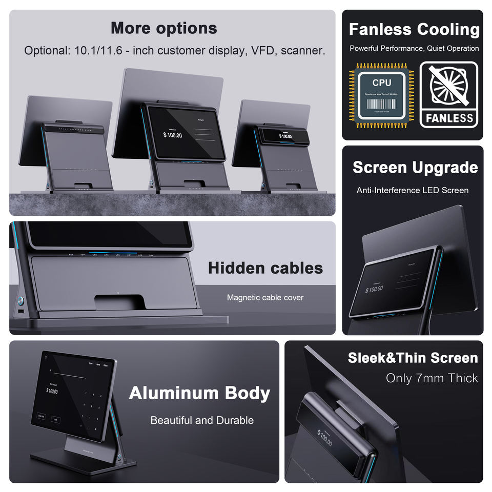 15.6 Inch Touch Screen Monitor with Metal Stand for Business ...