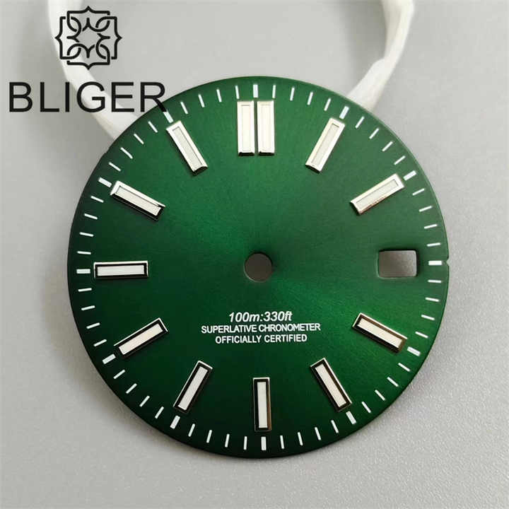 BLIGER 29mm Black Green Blue Red Pink Brown Gold Watch Dial With Green ...