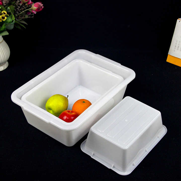 Rectangular White Plastic Basin,Deepen The Fruit And Vegetable Storage ...