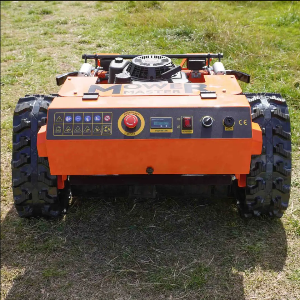 RF Remote Control Electric Lawn Mower Single Cylinder 16hp Crawler ...