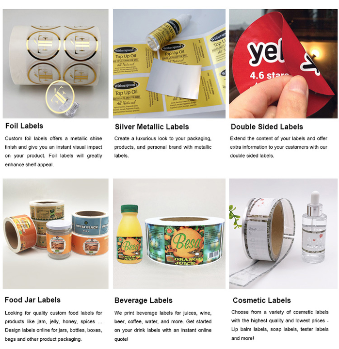 Customized Waterproof Transparent Logo Label Roll