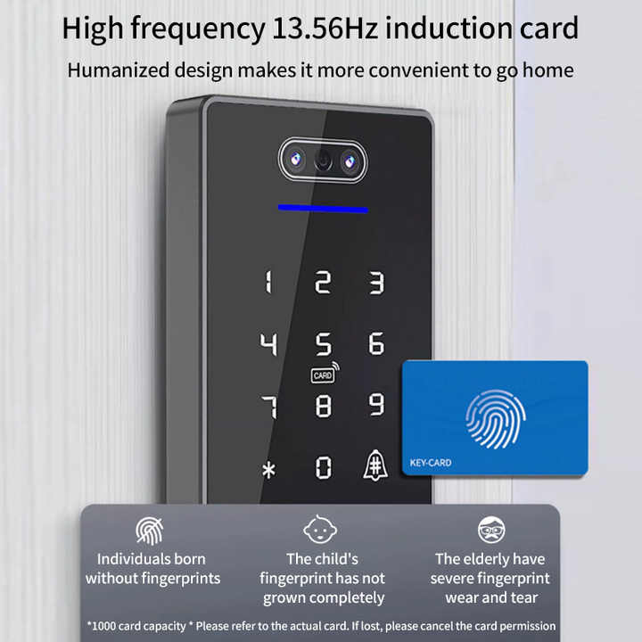 Waterproof 3d Face Fingerprint Recognition Biometric TTlock App Remote Access Control System ...
