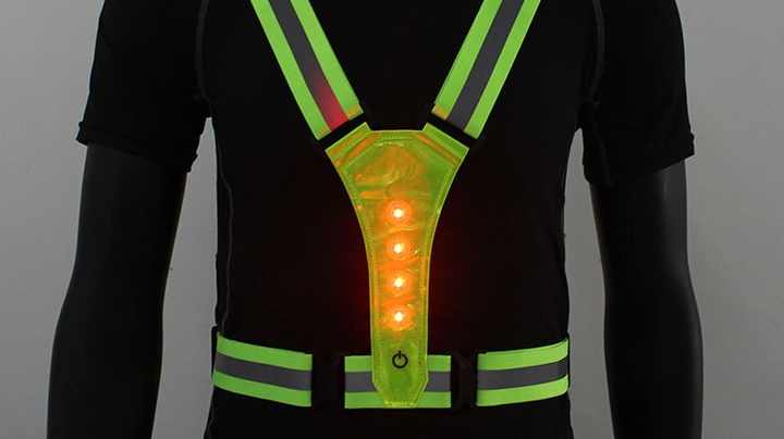 Bright Yellow Night Sport Work Safety Vest Runners Reflective High ...