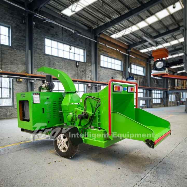 Wood Chipper Diesel Forest Machine Wooden Chipper Woods Cutting Machine ...