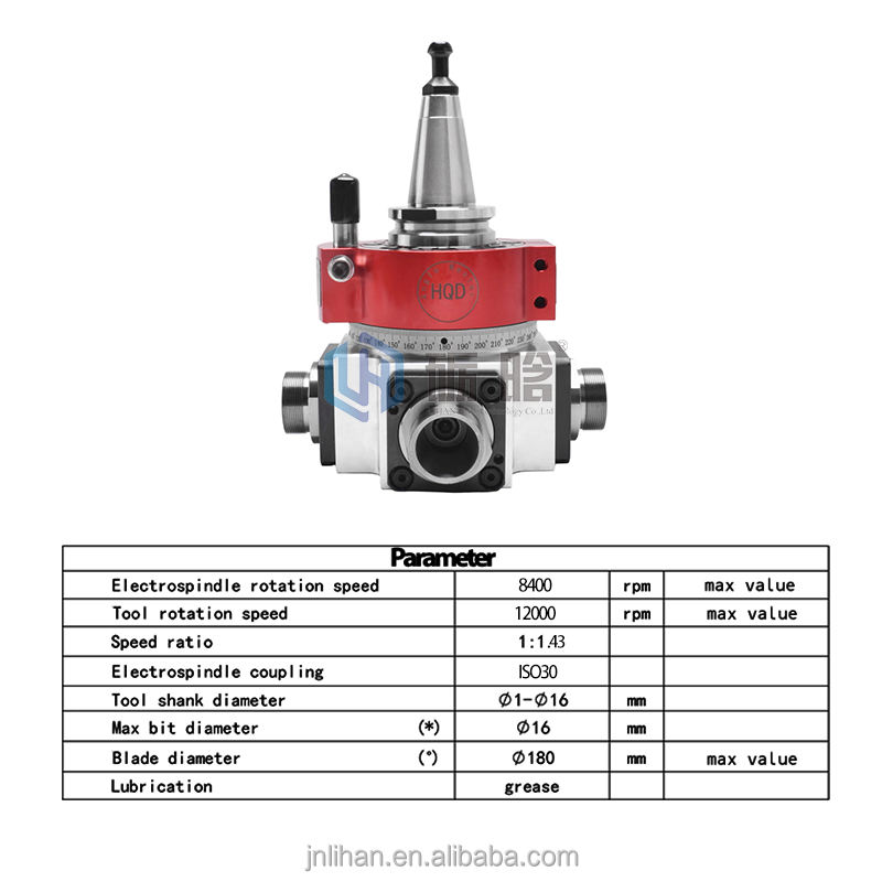 HQD High Speed Angle Head Cnc Hsk63F Adjustable Angle Heads 90° Iso30 ...