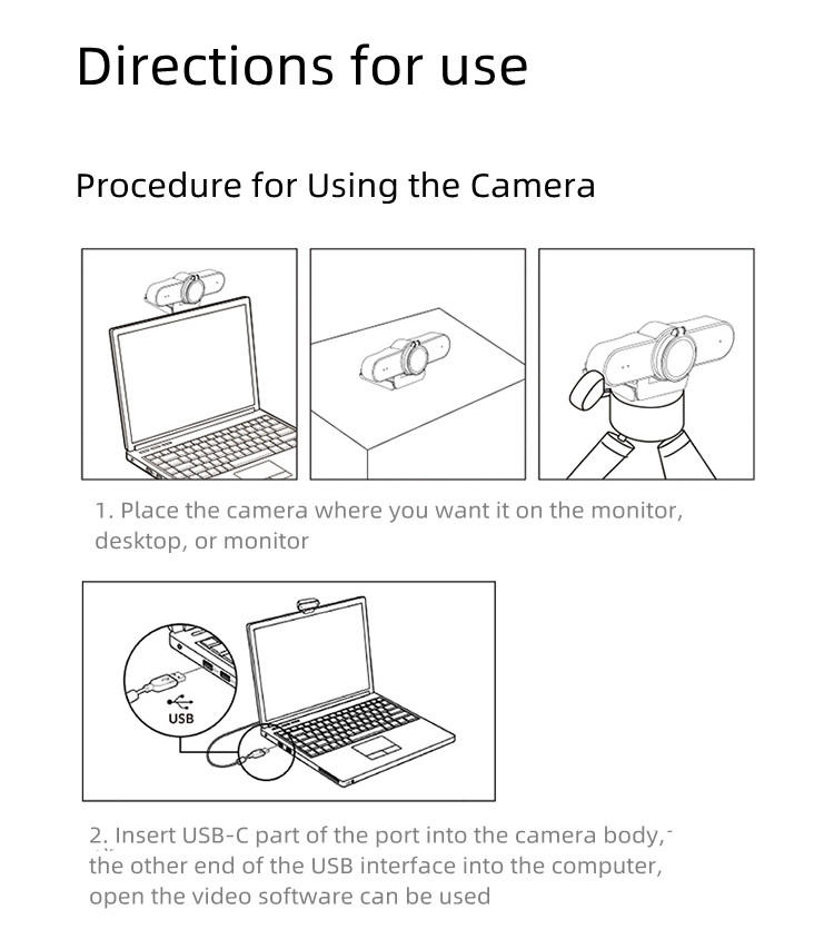 4K HD Microphone Wide Angle Lens Webcam Live Noise Reduction Microphone Window USB Camera Webcam ...