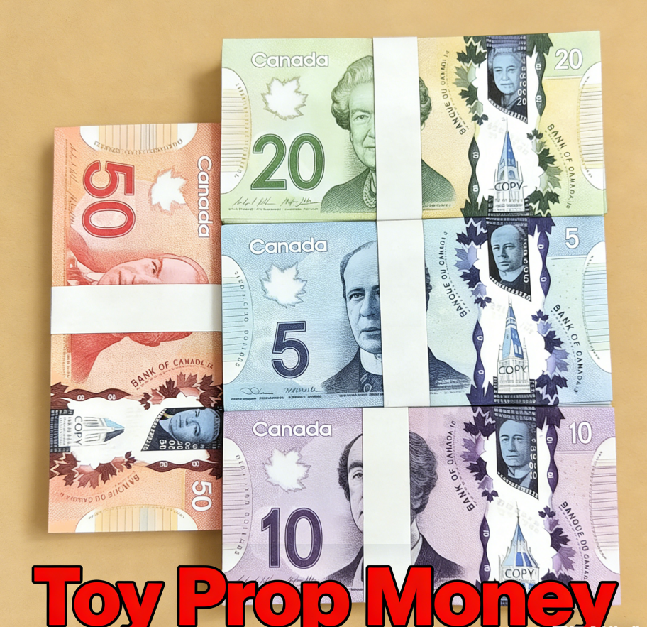 Prop CAD USD Banknotes Play Paper GBP Prop Money One Stack 100 Pcs ...