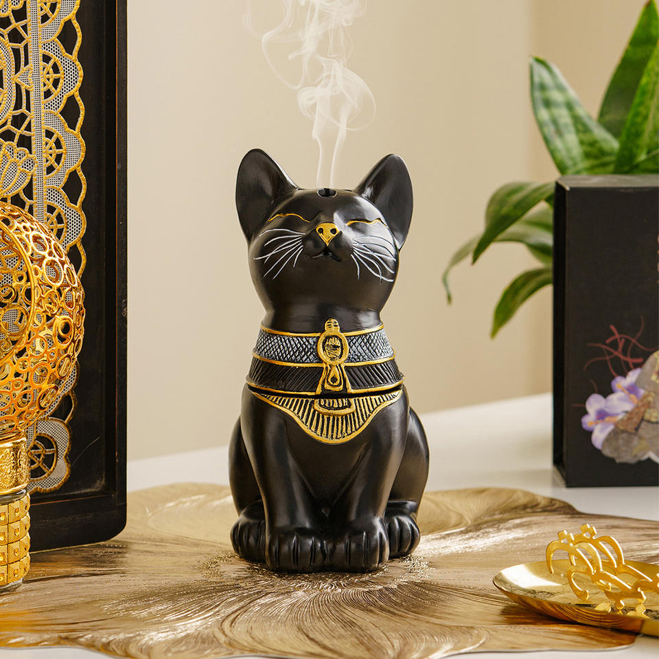 Egyptian Cat Design Resin Aromatherapy Aroma Diffuser Middle Eastern ...