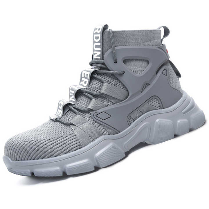 High Quality Black Leather Safety Shoes for Construction Workers Miners ...