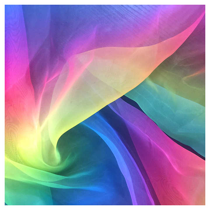 Guangzhou Manufacturer's Digital Printed Two-Tone Rainbow Gradient ...