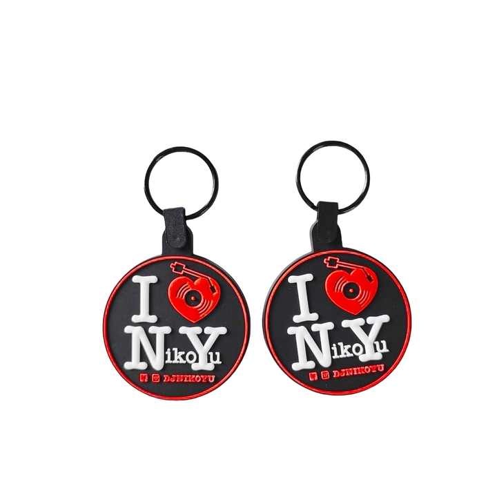 Customized logo Key Rings QR Code Keychain Keyrings Pvc Rubber Key Ring ...