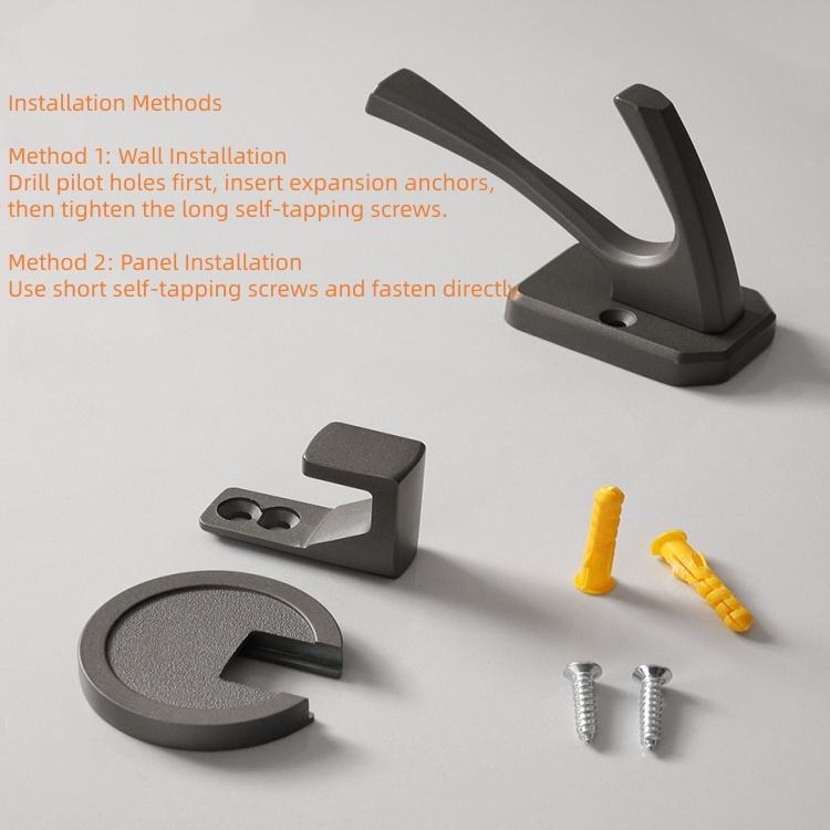 Premium Modern Minimalist Mounted Hook European Style Black Single Coat ...