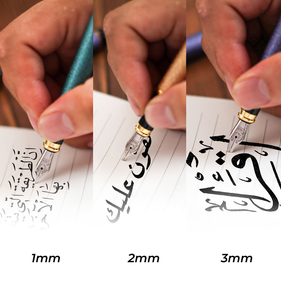 Pen for Arabic Calligraphy,Calligraphy Set of 3 Pens(1mm,2mm,3mm), for ...
