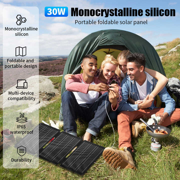 Avcon 30W USB Portable Folding Solar Panel New Design 200W Outdoor ...