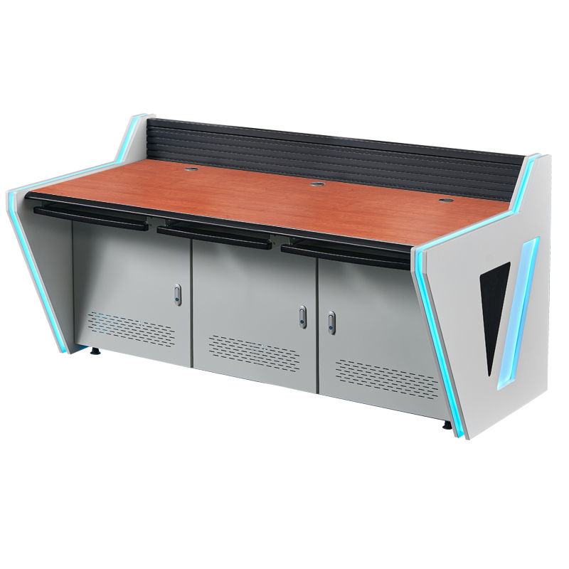 Three Person Desk Consoles for Workshop Supermarket Monitoring Rooms ...