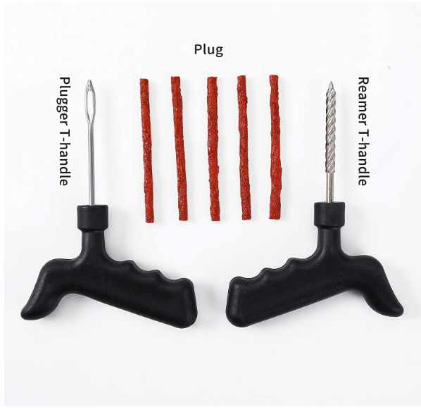 Hicen Tire Repair Kit Tool T-Handle String Rubber Plugs for Cars Trucks ...