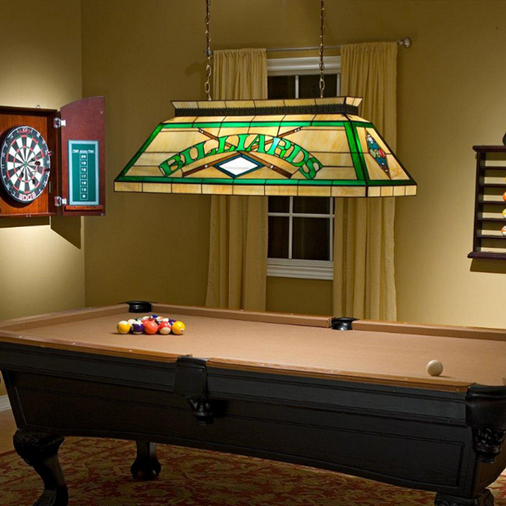Cueelf Stained Glass Pool Table Lamps - Classic & Bright